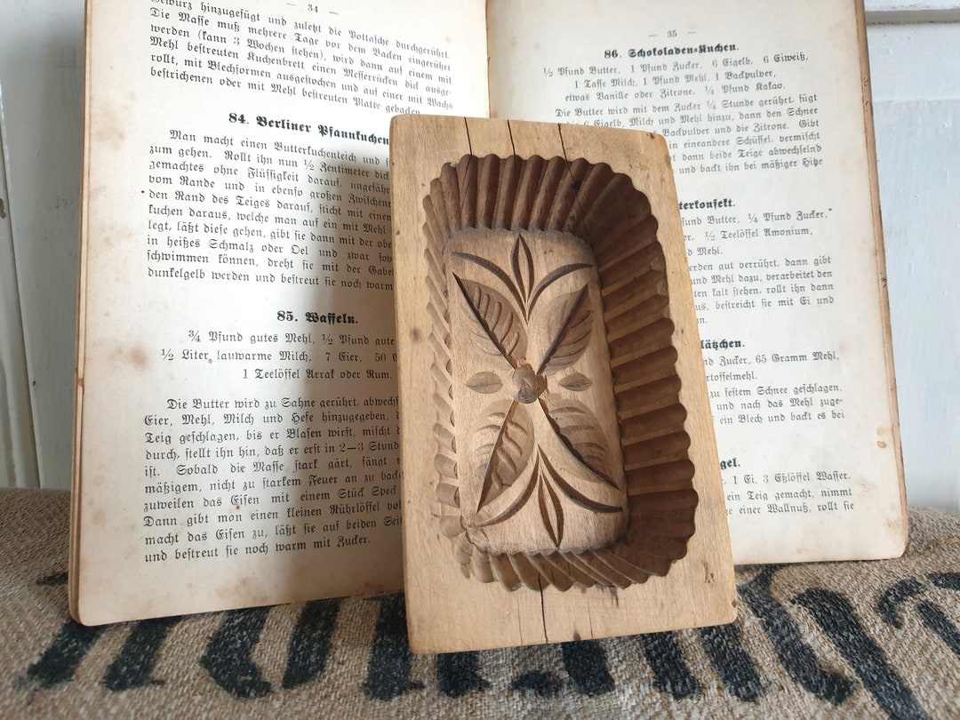 1x Old Butter Mold, Antique Butter Model, Wood, Wooden Model, Butter ...