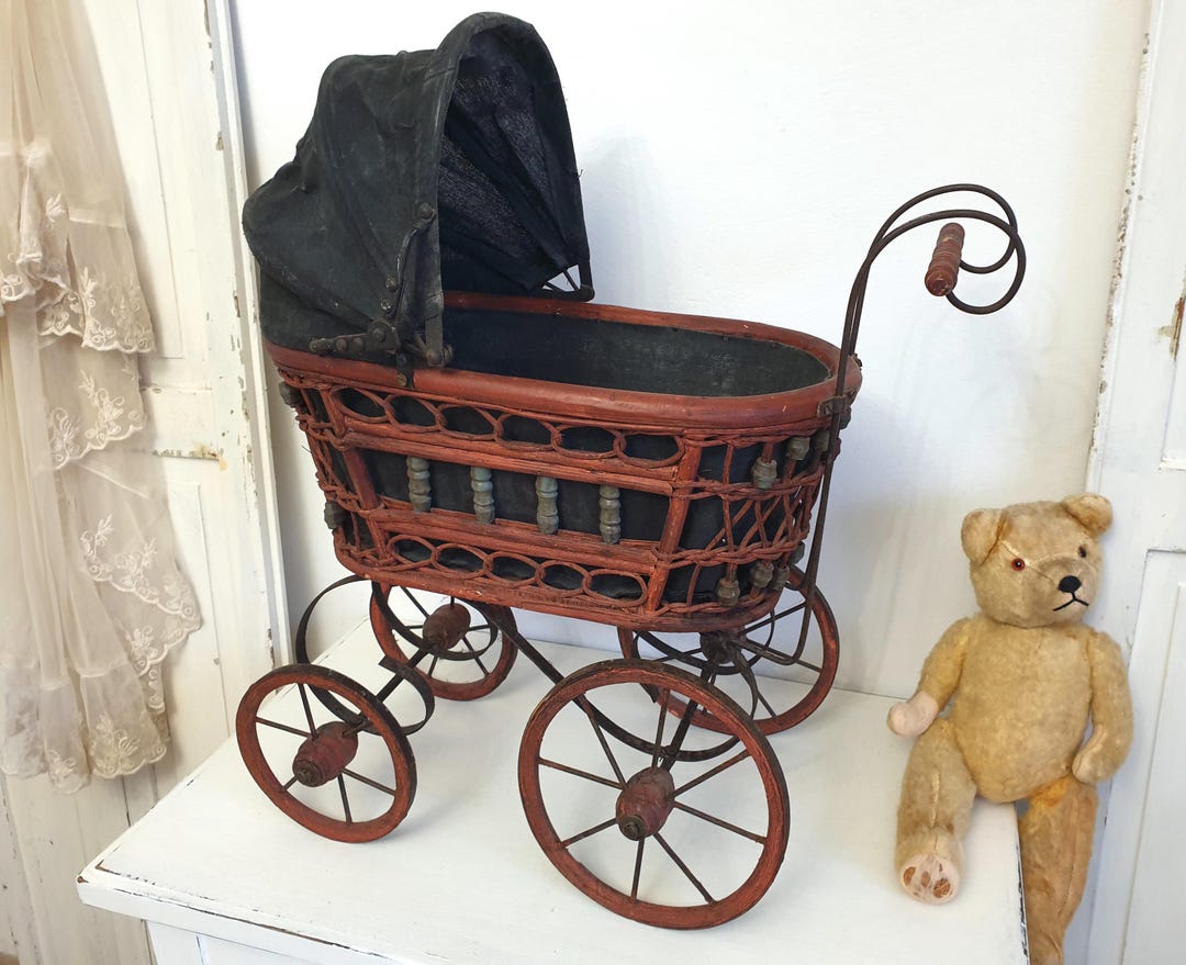 Antique Doll's Pram, Old Children's Toy, Shabby Chic, Vintage, Brocante ...