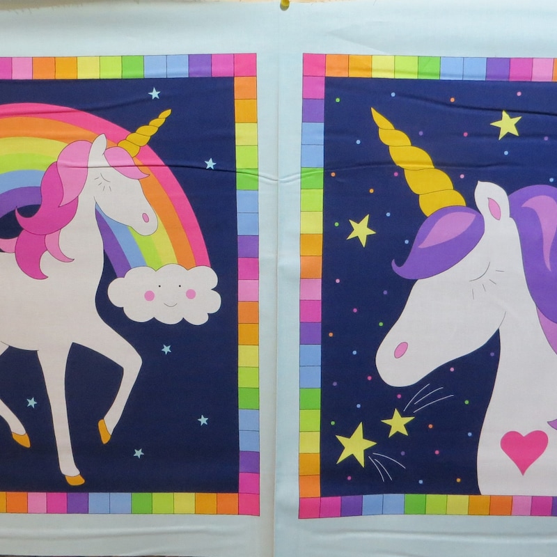 Unicorn Fabric Panel - Etsy