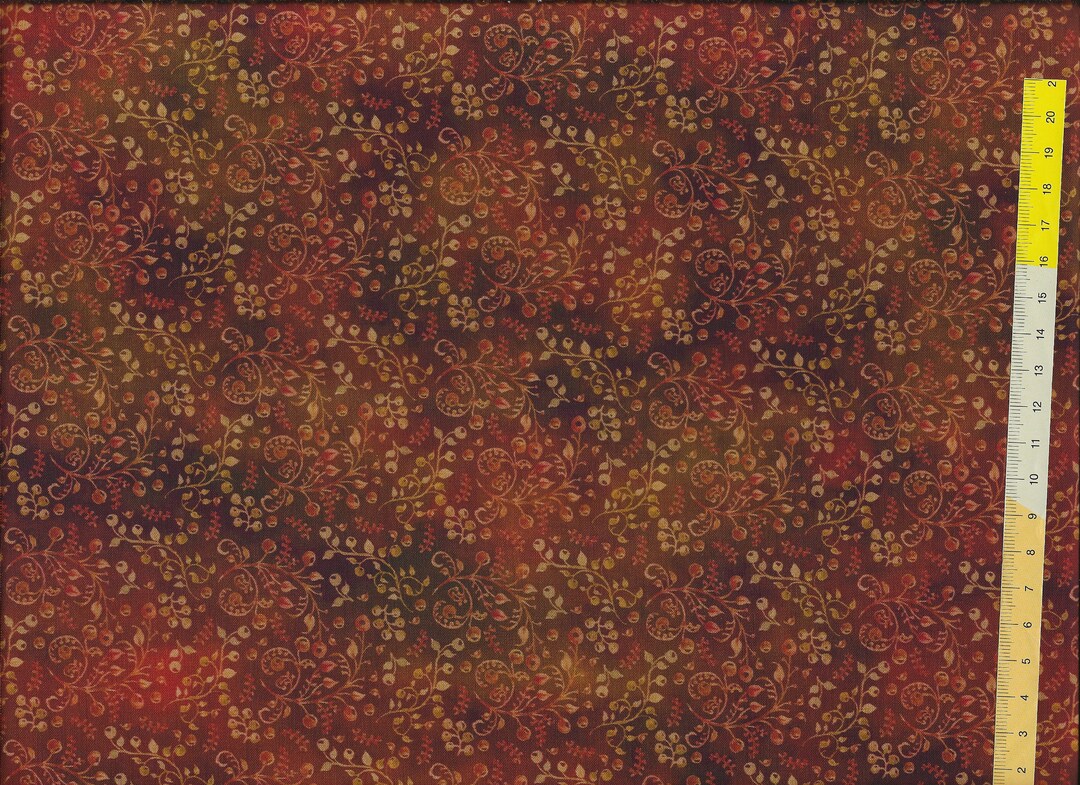 Patchwork Fabric Resplendent Twigs Autumn Twigs in Reddish Brown - Etsy