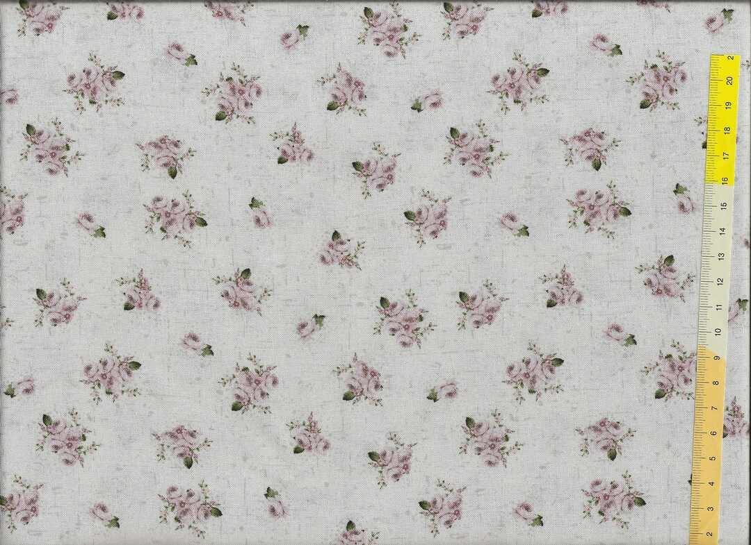 Patchwork Fabric "silja Rose" Smaller Roses on a Light Background - Etsy