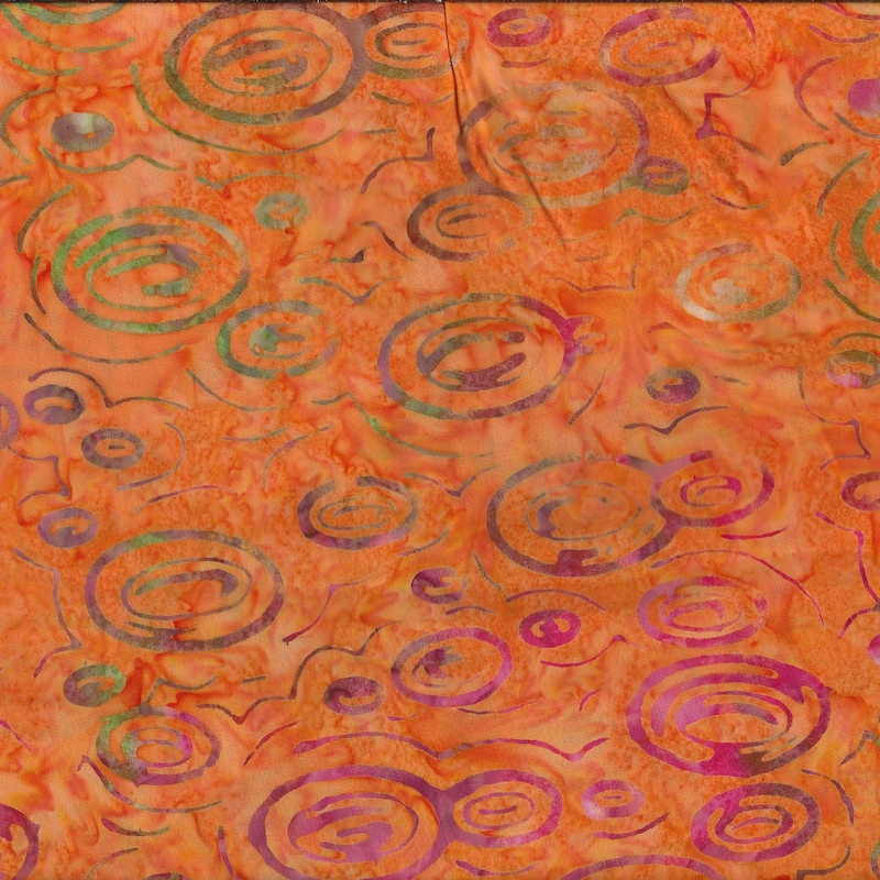 Orange Batik Fabric - Etsy