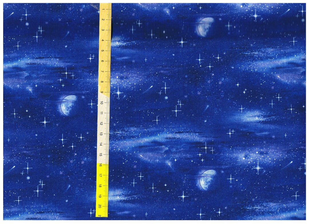 Patchwork Fabric new Moon Royal Starry Sky With Moon - Etsy