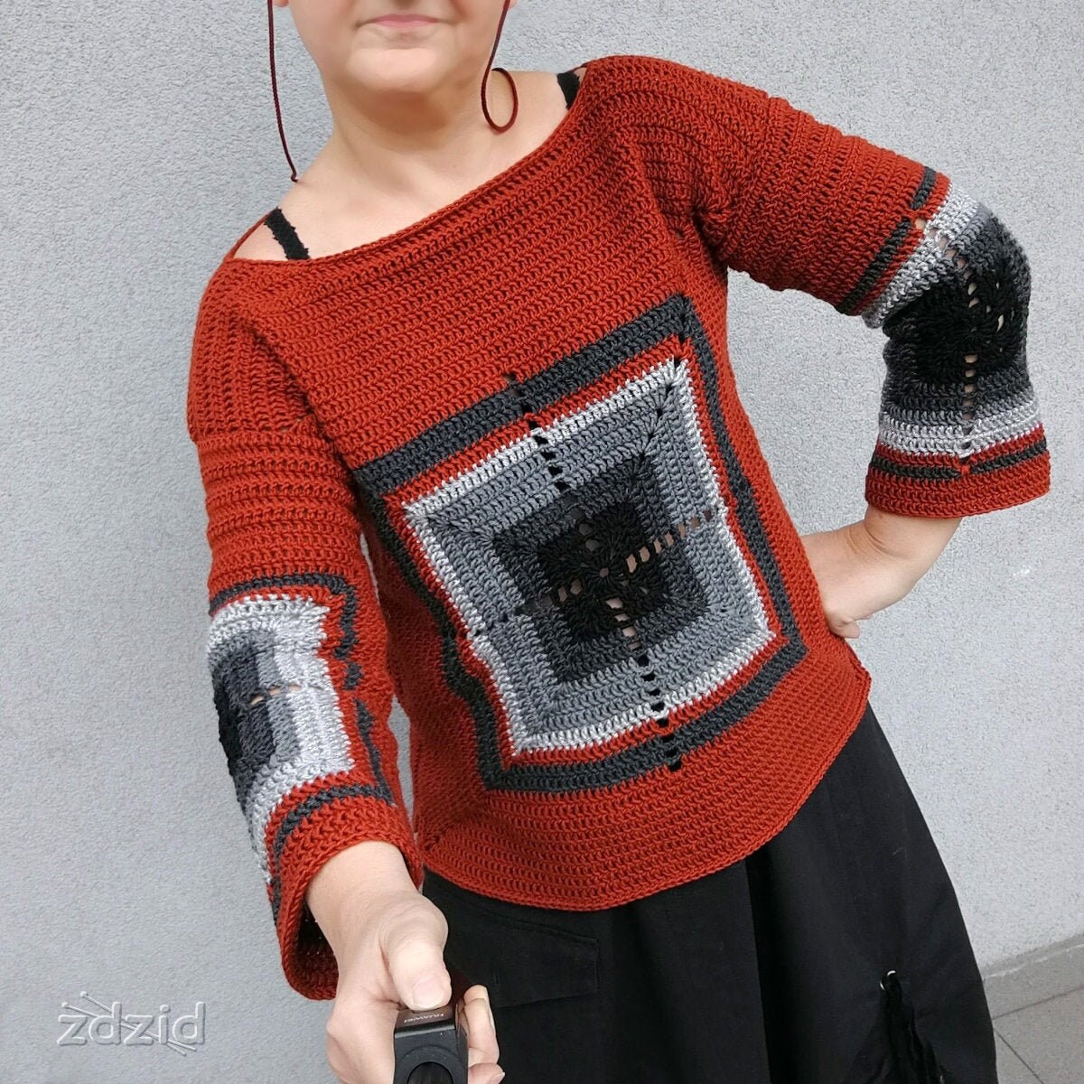 Häkelpullover Boho Merino wolle | Etsy