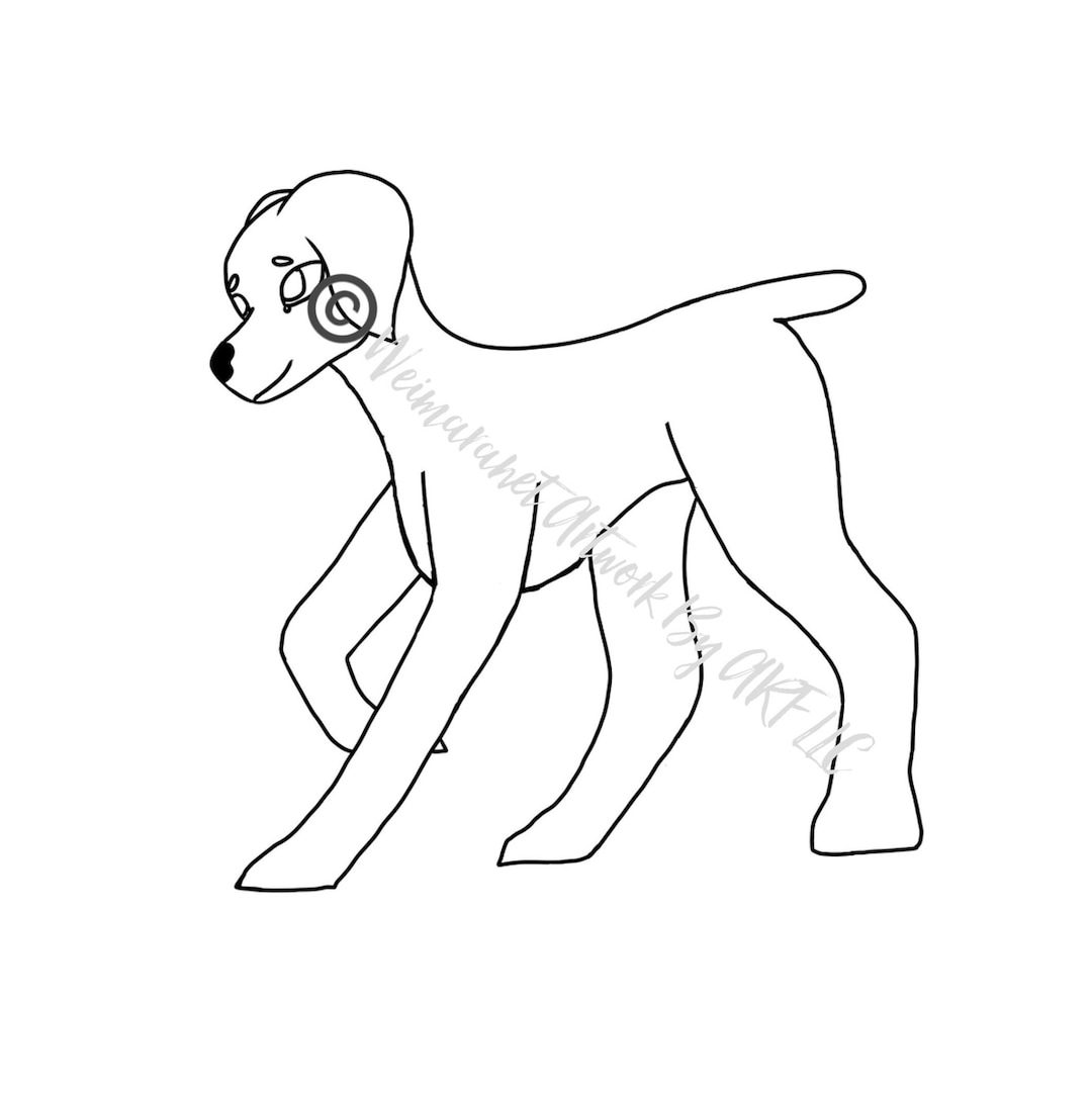 Vizsla Puppy Cartoon Digital Download Coloring Page Instant - Etsy