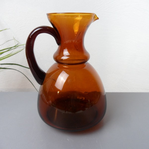 Amber Glass Jug - Etsy