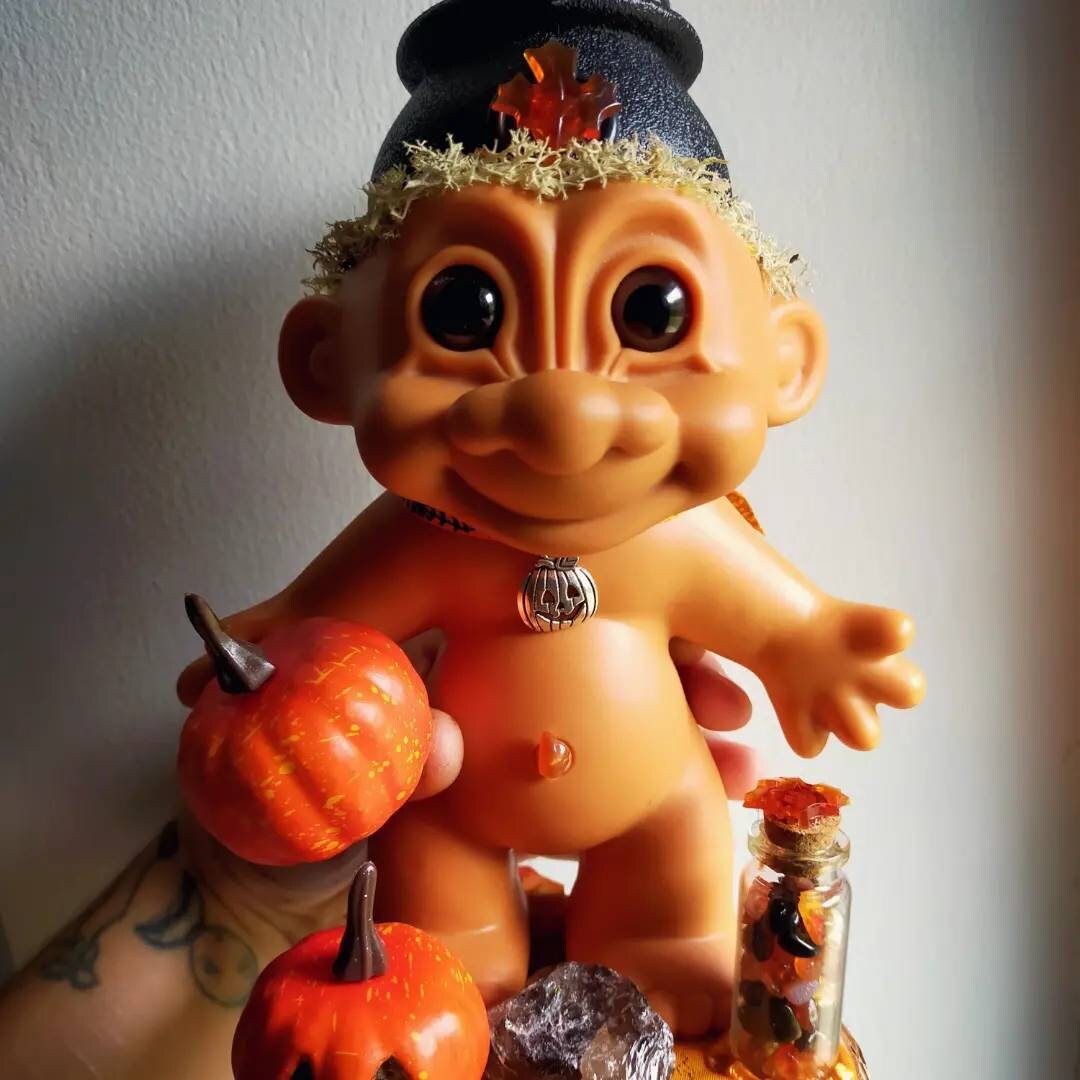 Large Halloween Crystal Troll / Standing Troll Doll / Crystal - Etsy