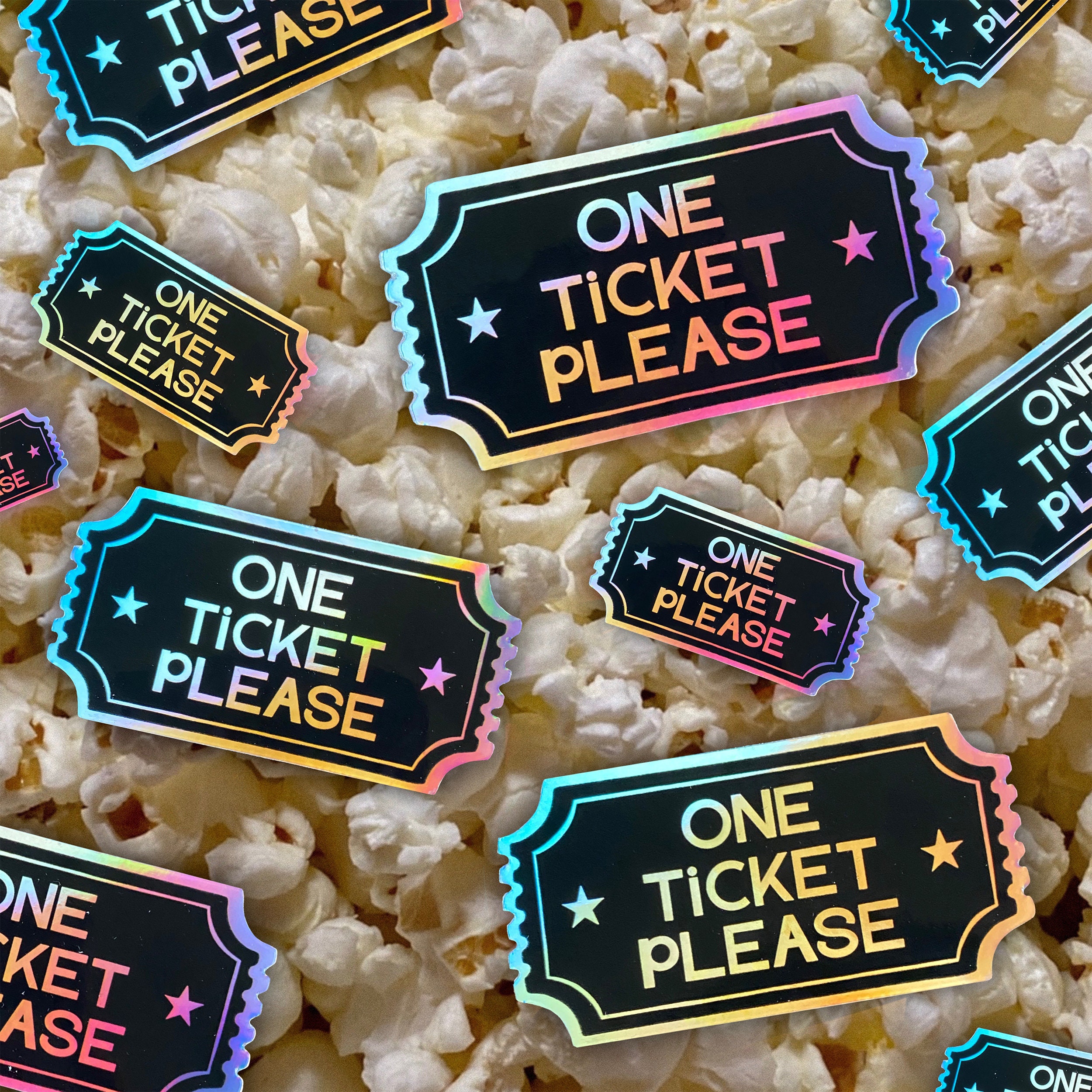 Movie Ticket Stub Sticker Etsy