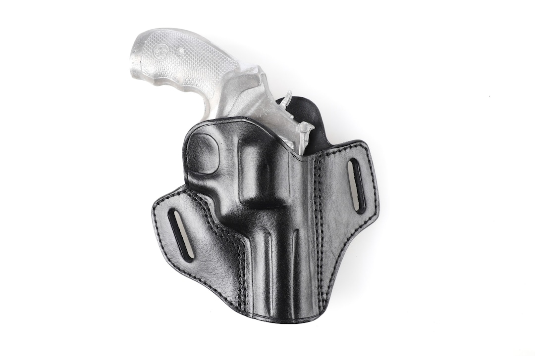 2.5 Inch SW 686 Plus L Frame Open Top Holster, Leather Vegetable Tanned ...