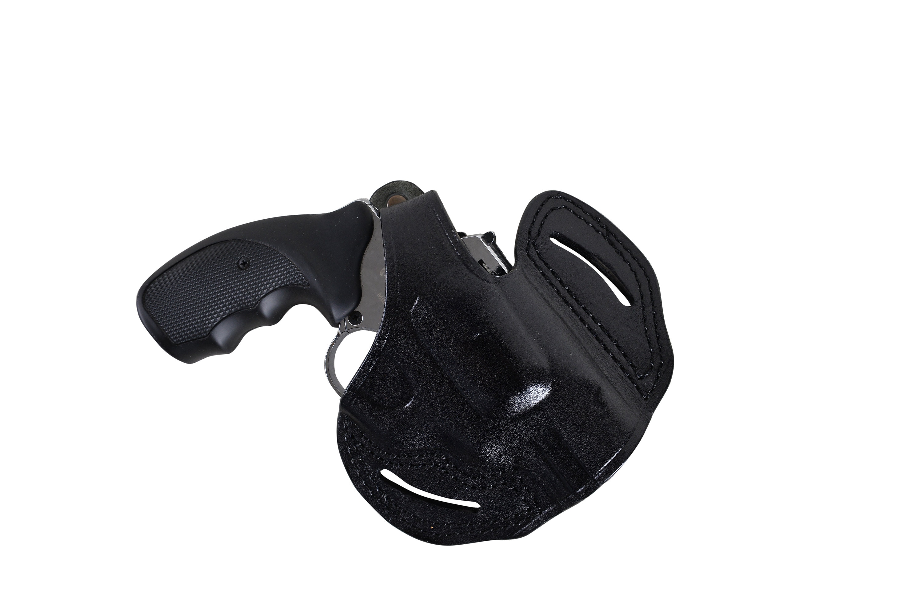 Revolver SW 357 Magnum 2 Barrel Snub Nose Leather OWB Holster - Etsy