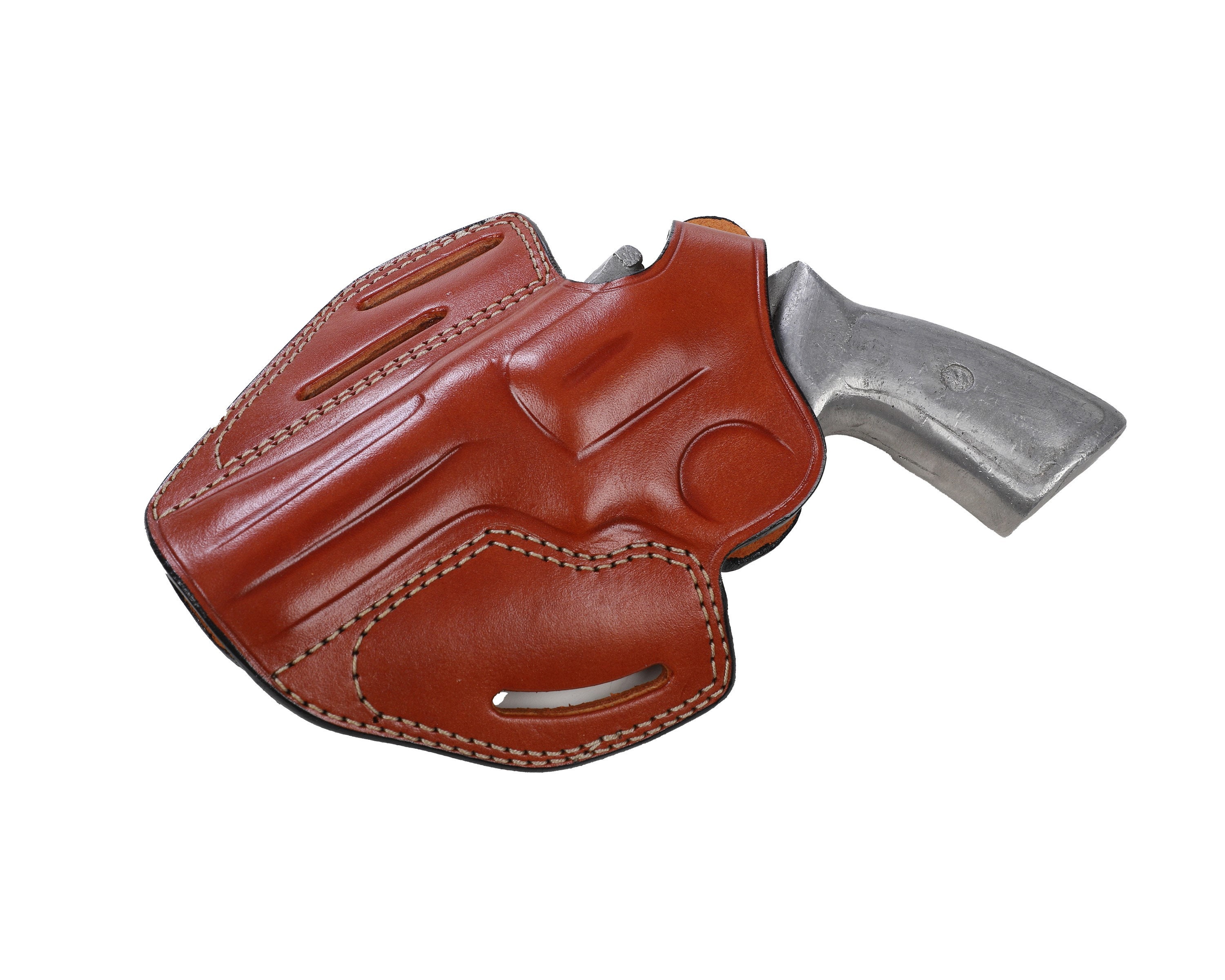 Taurus Model 82 Revolver 38SPL Leather OWB Three Belt Slot Holster 3-4 ...
