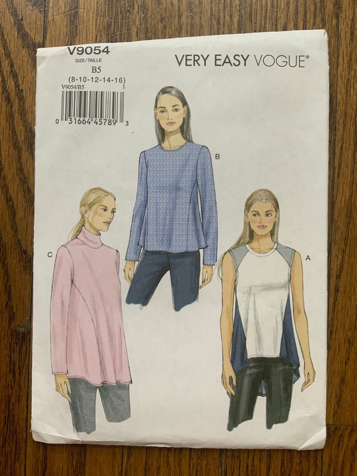 Vogue Very Easy Sweater/top Pattern Size 8-10-12-14-16 Bust 31.5-38” - Etsy