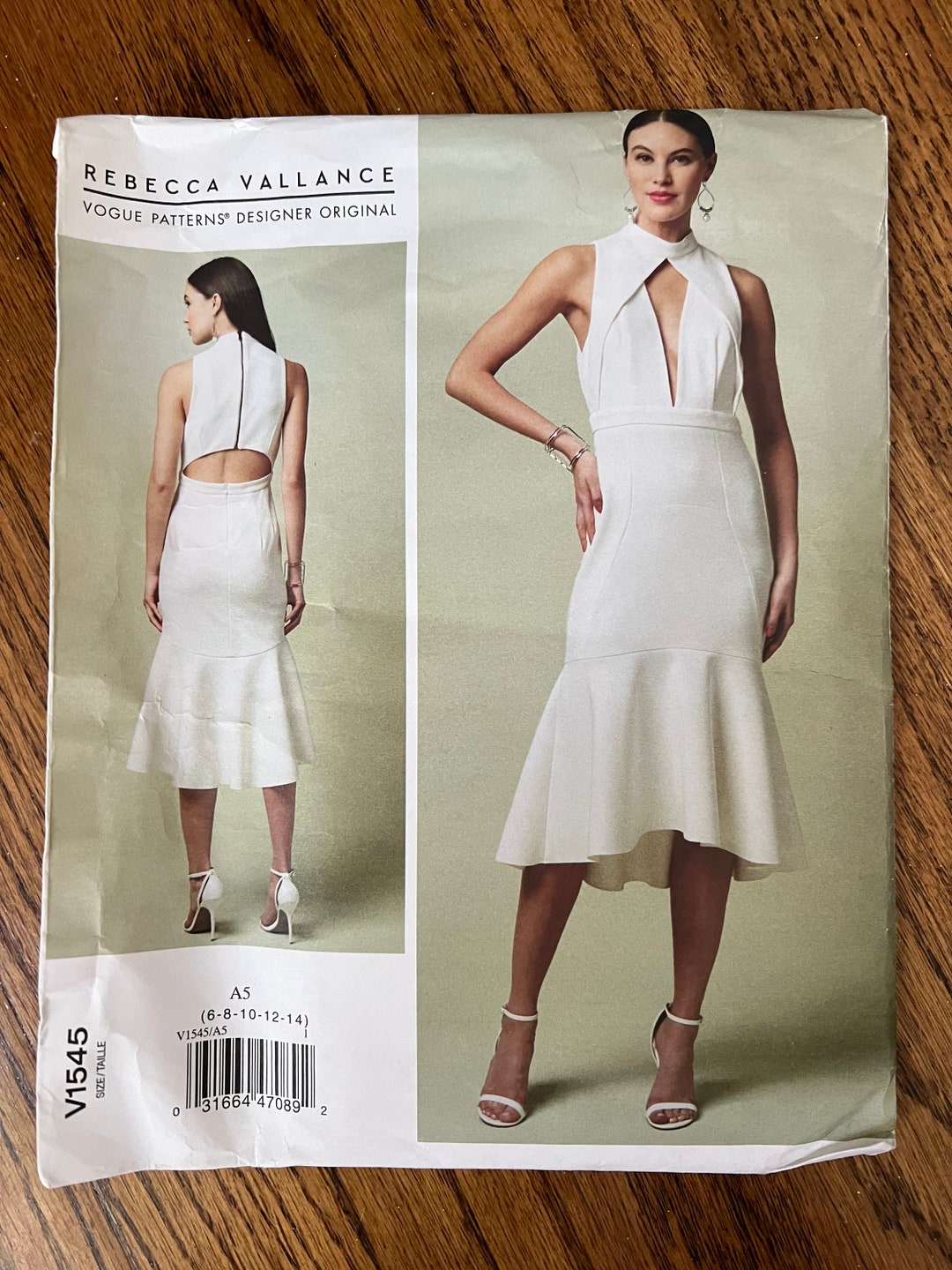 Vogue Rebecca Vallance Designer 1545 Dress Pattern Size 6-8-10-12-14 ...
