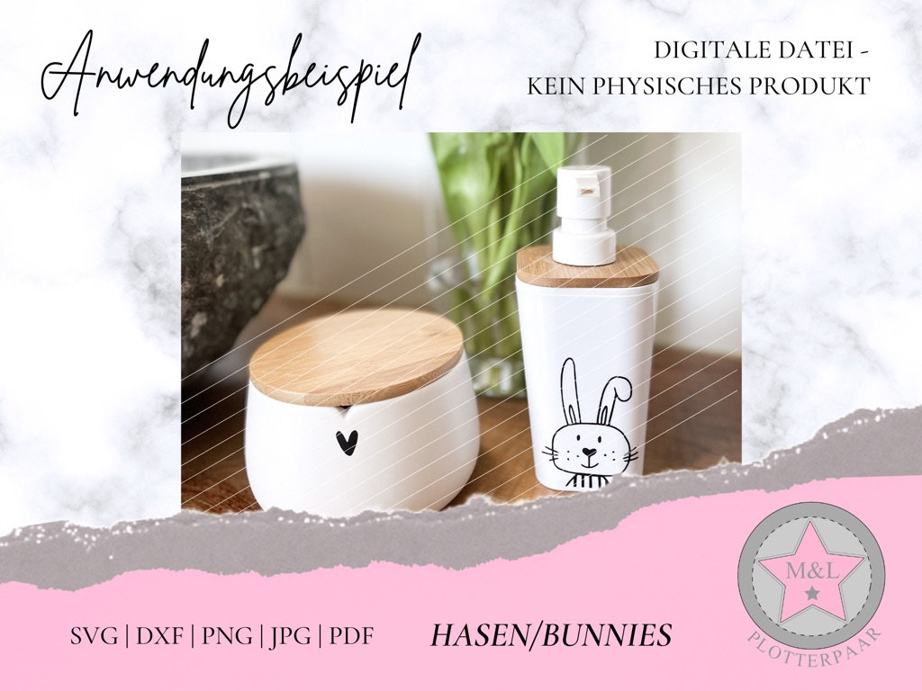 Plotterdatei Hase Ostern Bunny Bunnies Süße Tiere Kinder Cute - Etsy