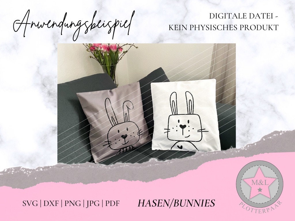 Plotterdatei Hase Ostern Bunny Bunnies Süße Tiere Kinder Cute - Etsy