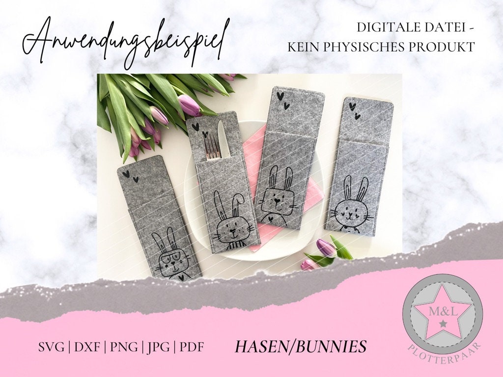 Plotterdatei Hase Ostern Bunny Bunnies Süße Tiere Kinder Cute - Etsy