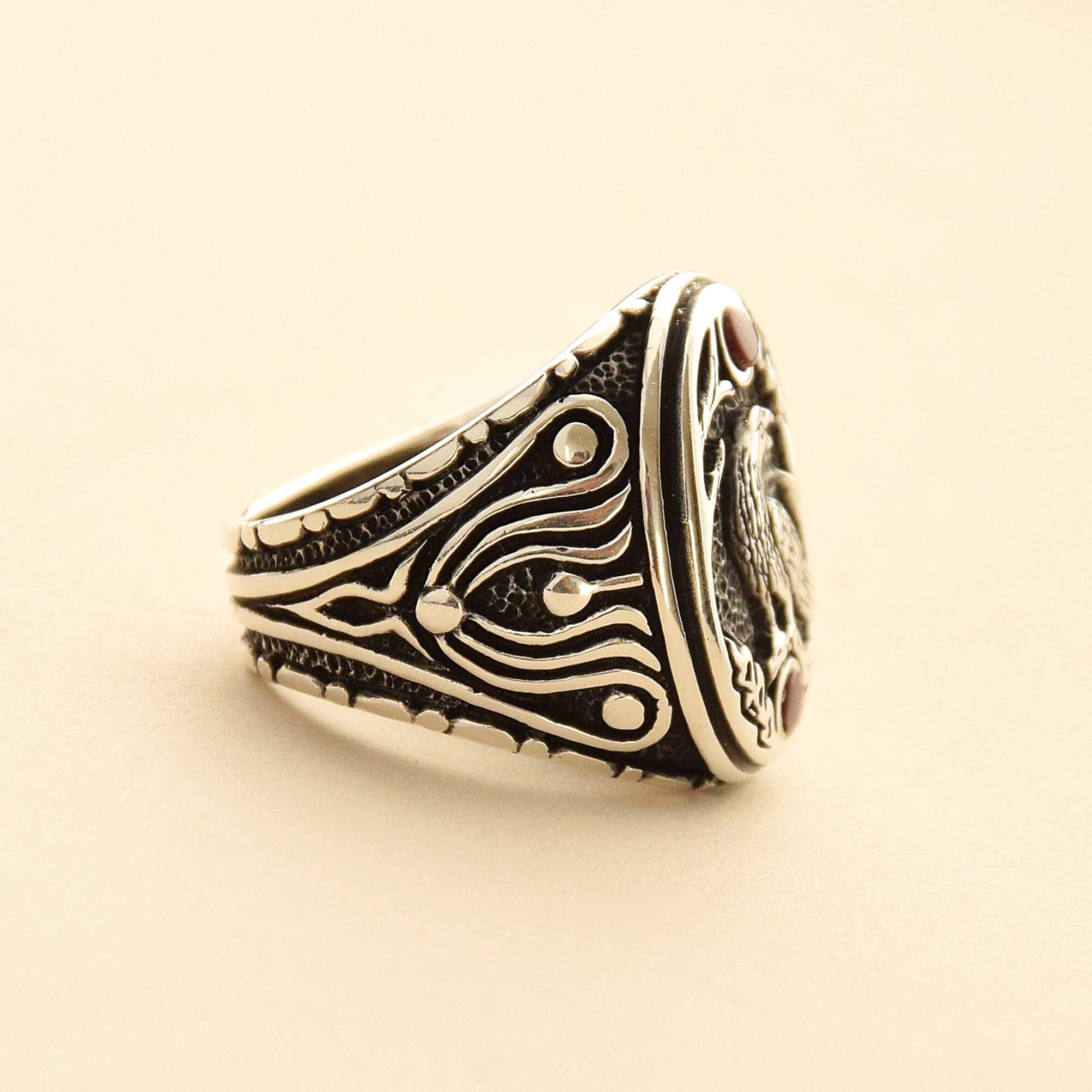 Crow Ring 925 Sterling Silver Handmade Unisex Ring Silver - Etsy