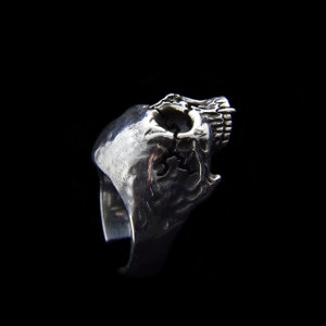 Vampire Skull Ring 925 Sterling Silver Handmade Skull Ring - Etsy