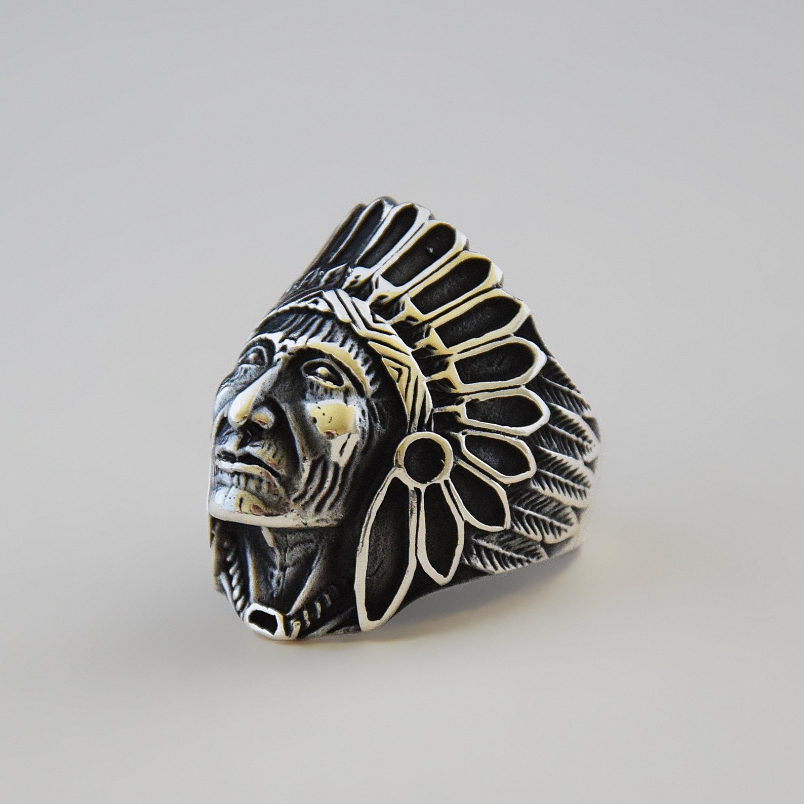 Chief Manitou 925 Sterling Silver Indian Ring Handmade Ring | Etsy