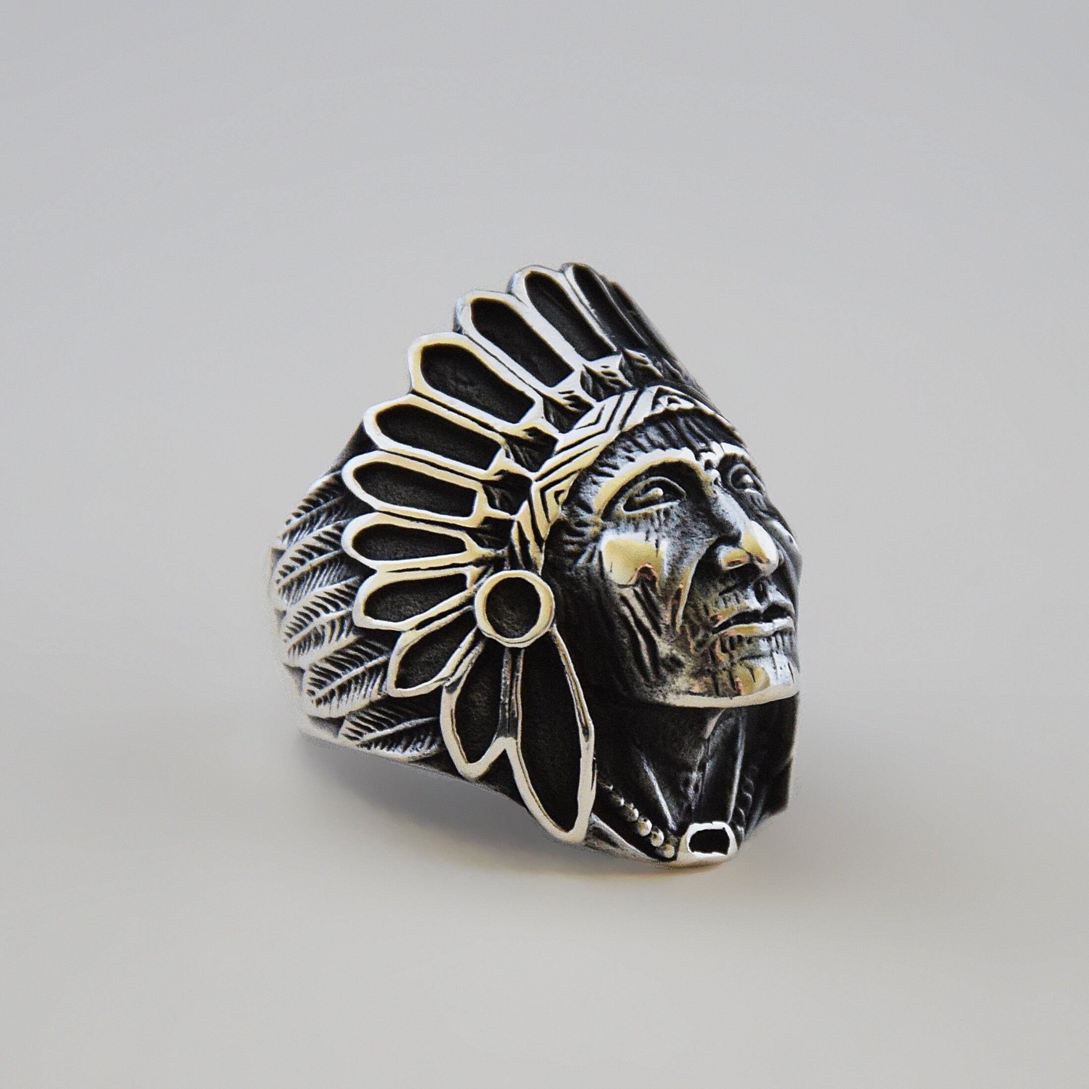 Chief Manitou 925 Sterling Silver Indian Ring Handmade Ring | Etsy