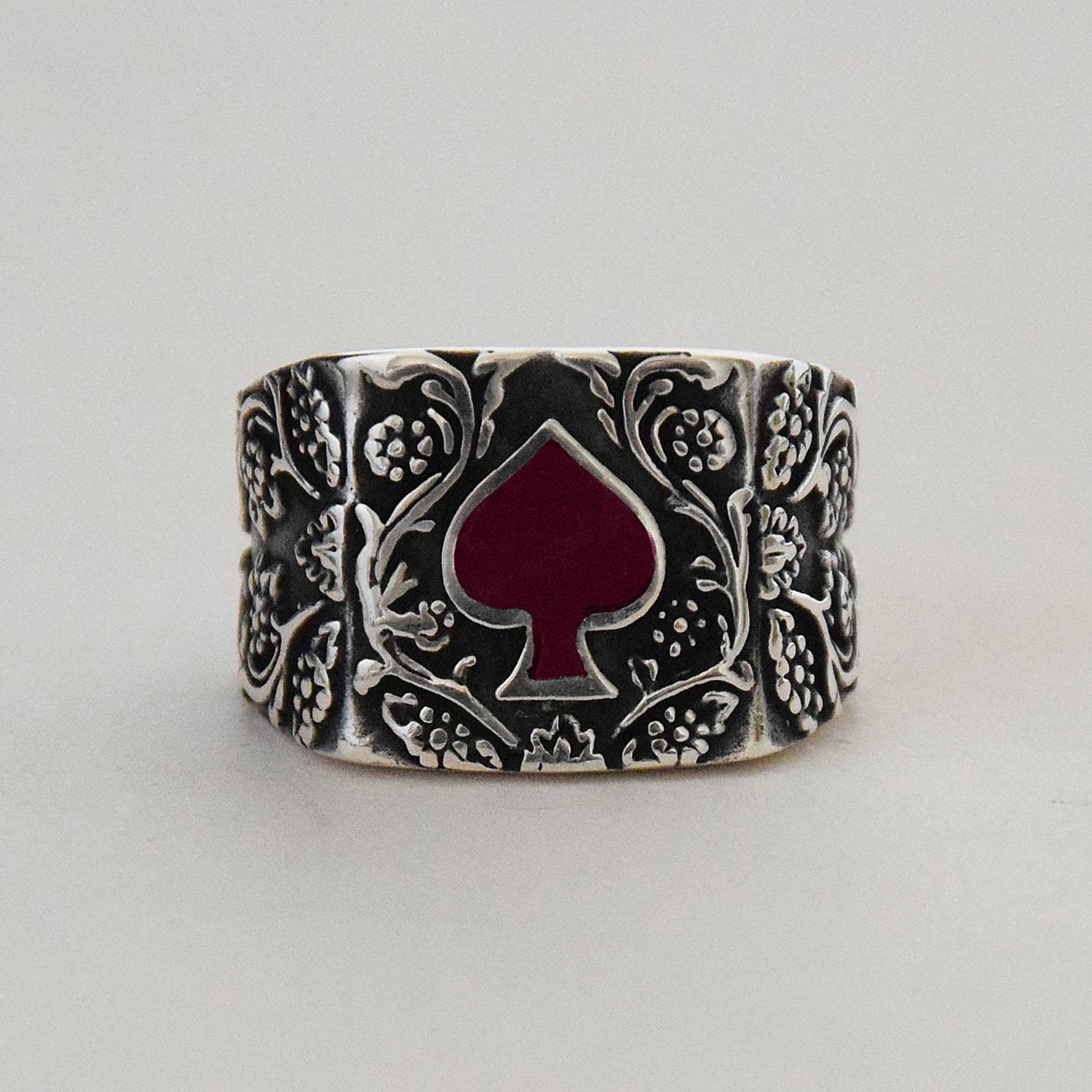 Lucky Spades 925 Sterling Silver Men's Ring Silver Ring | Etsy