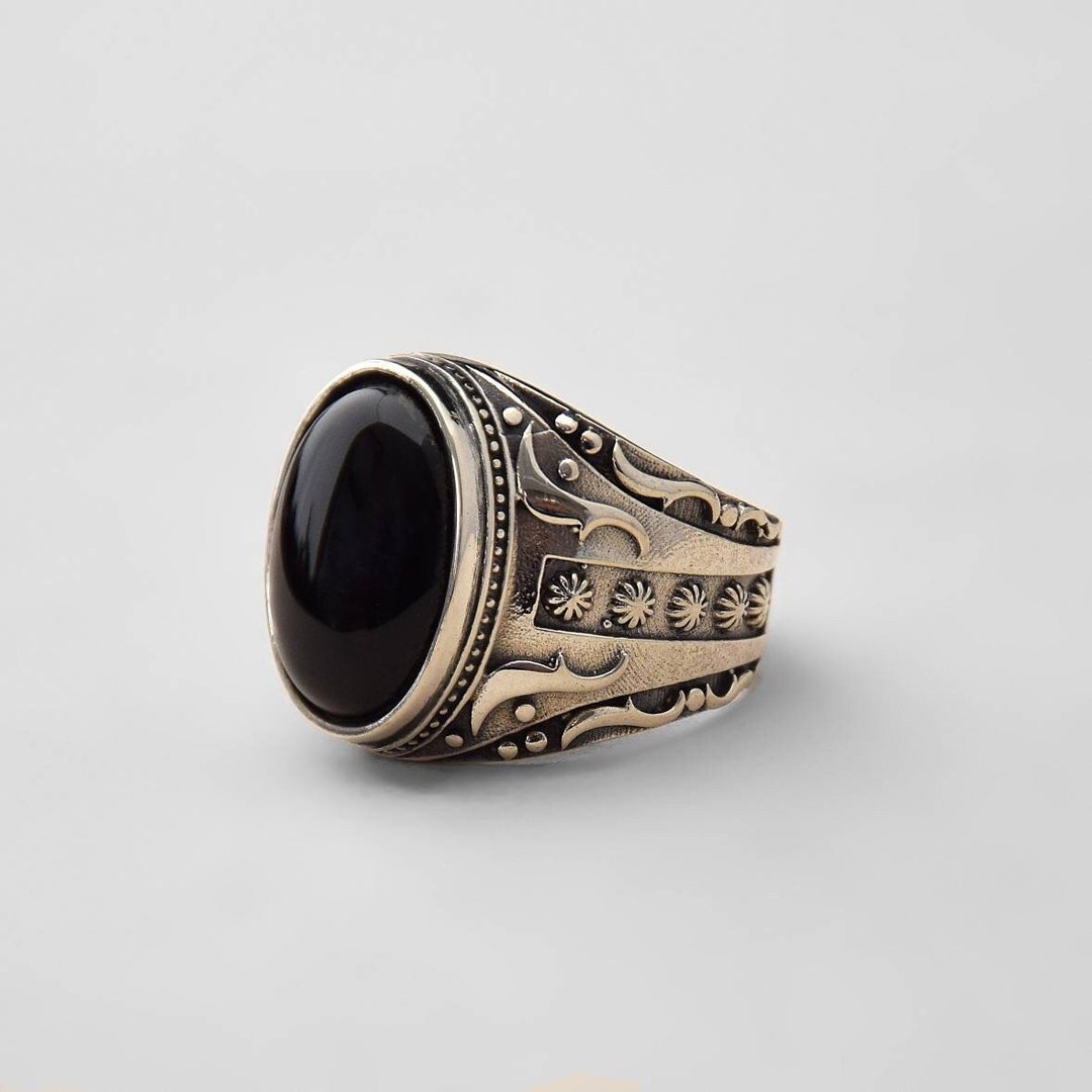 Handmade 925 Sterling Silver Men's Ring: Orientalist Design - Etsy