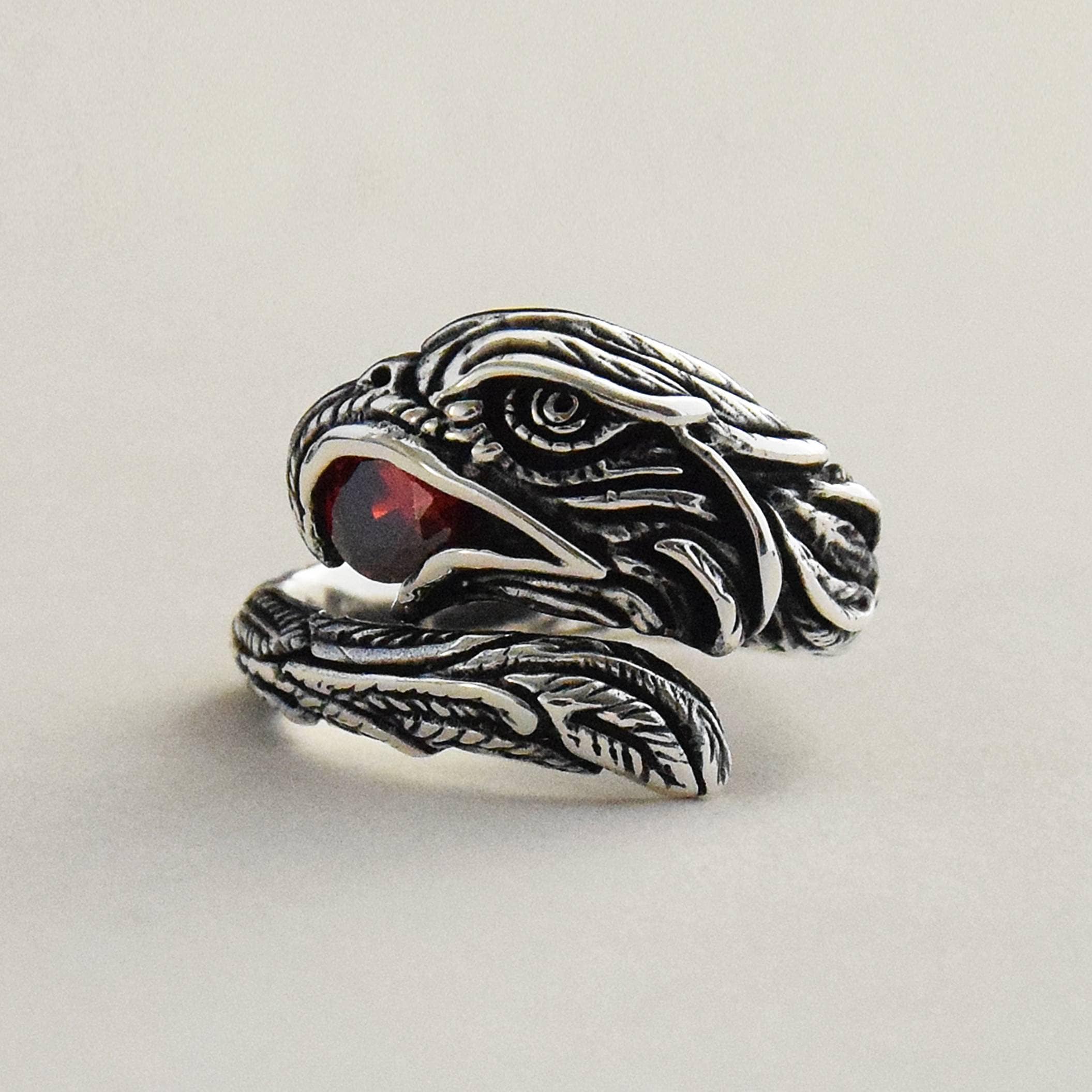 Eagle 925 Sterling Silver Handmade Men's Ring Silver | Etsy