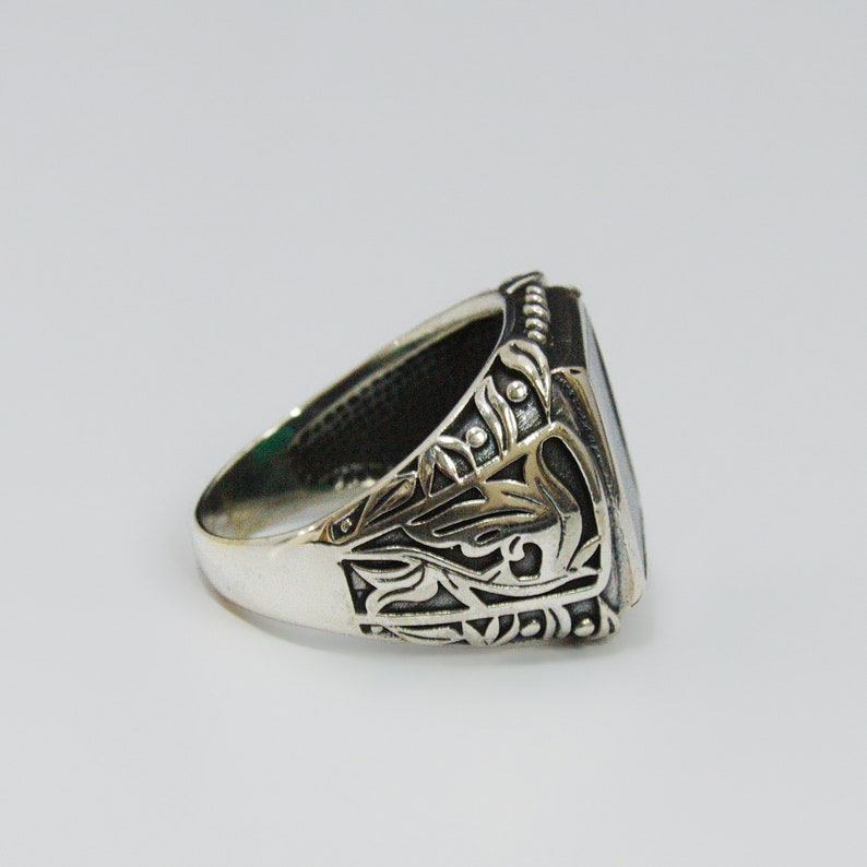 925 Sterling Silver Handmade Men's Ring Silver Ring - Etsy