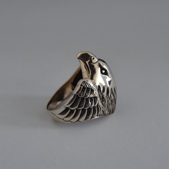 Eagle 925 Sterling Silver Handmade Men's Ring Silver | Etsy