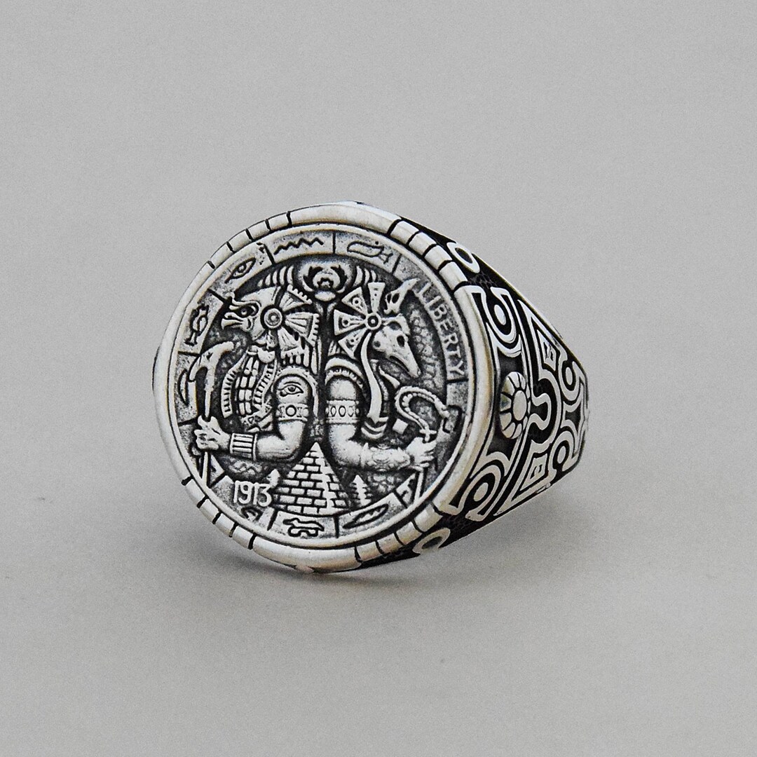 Gods of Egypt Ring: Handmade 925 Sterling Silver Pharaoh Ring - Etsy
