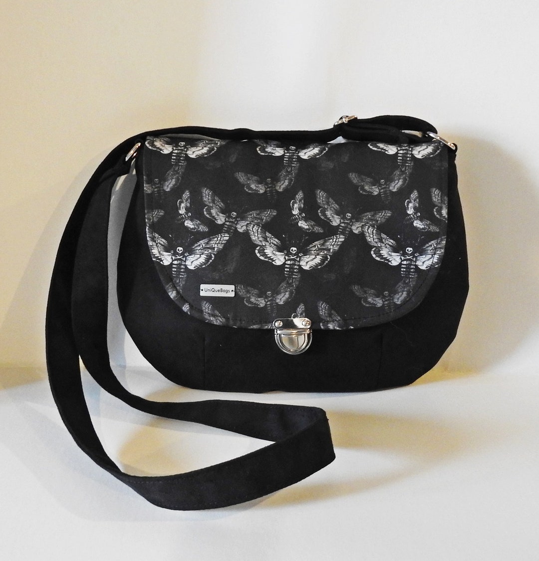 Dark Gray Purse, Gothic Purse, Gothic Bag, Crossover Bag, Victorian ...