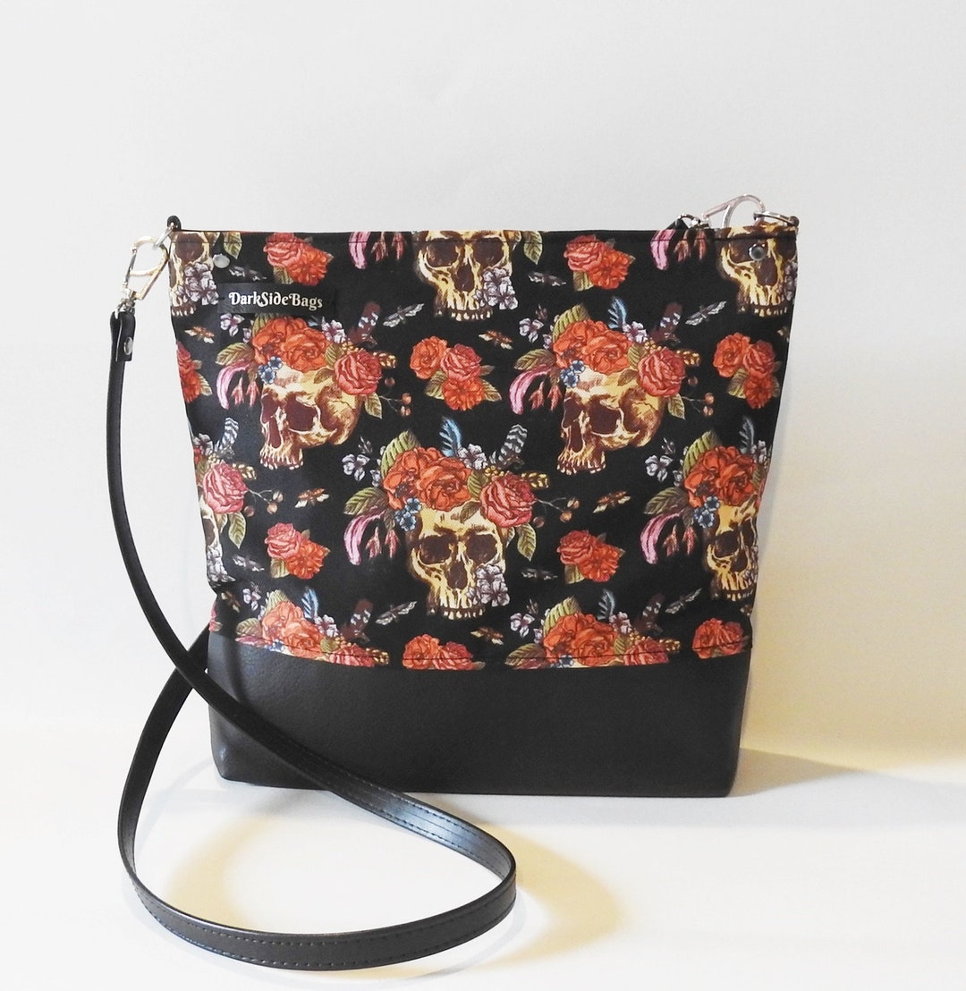 Waterproof Bag, Gothic Purse, Gothic Bag, Crossover Bag, Skull Purse ...