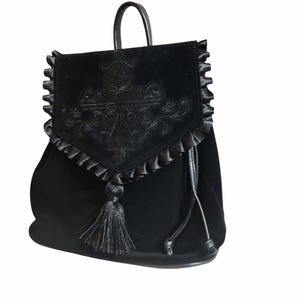 Velvet Embroidered Gothic Victorian Backpack - Etsy