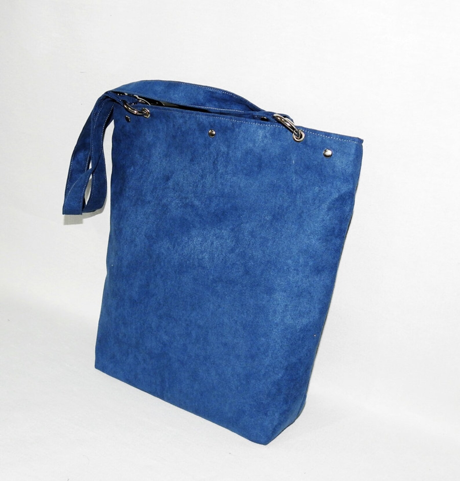 Navy Blue Shopper Bag / Blue Handbag / Marine Blue Purse / - Etsy