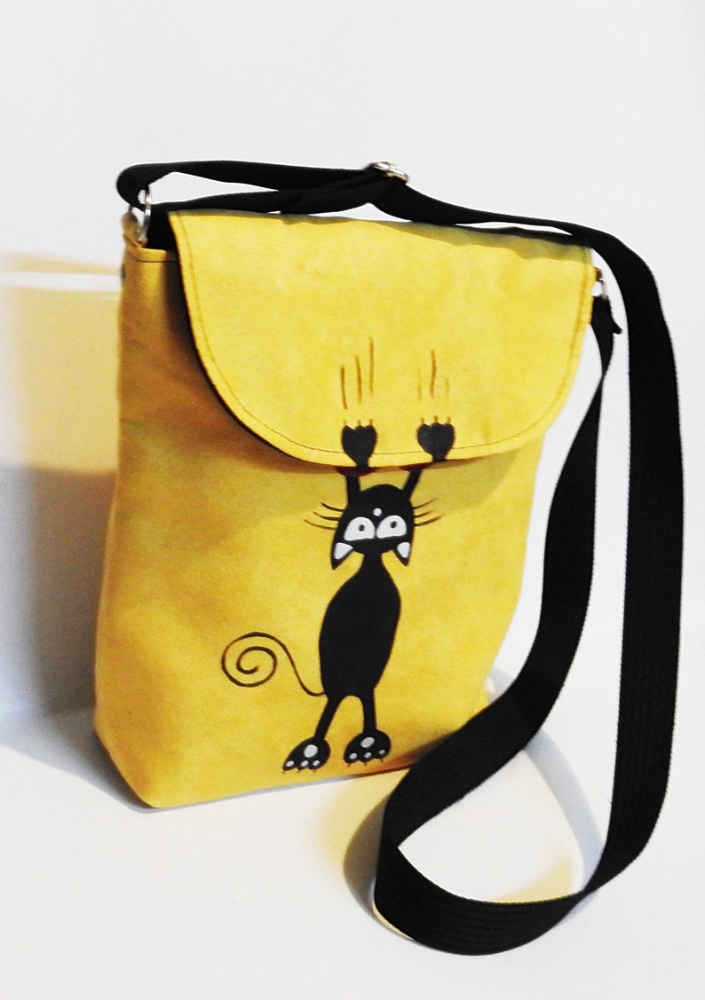 Cute Crossbody Bag for Girl CAT / Messenger Bag for Youth / Handbag for ...