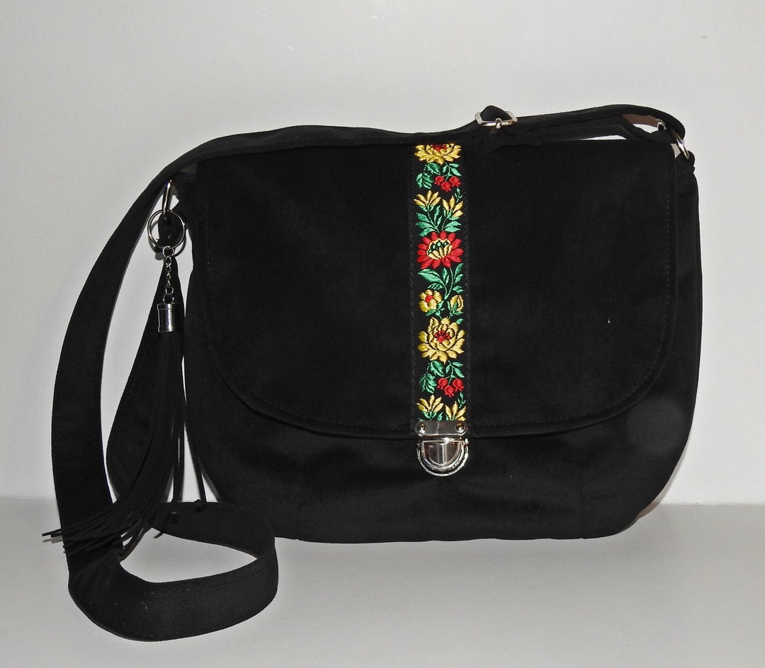 Crossbody Bag / Polish Folk / Ethnic Style Purse / Velvet Purse - Etsy