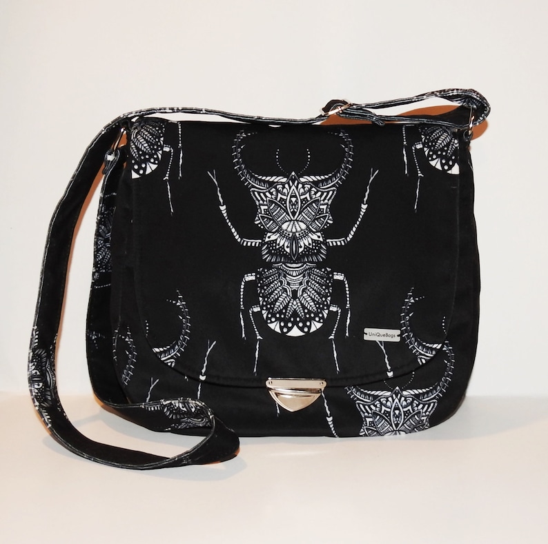 Crossbody Insect Pattern / Messenger Bag Velvet Purse | Etsy