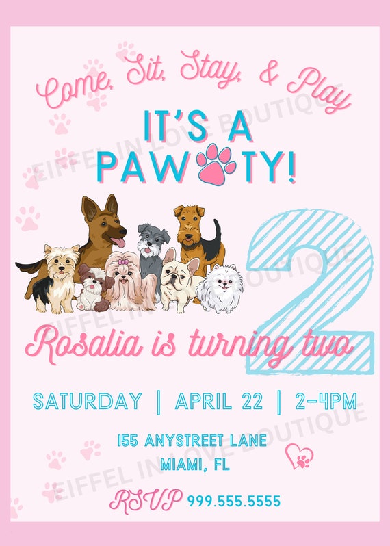 Pups Party Invitation Template Puppy Police Paw Patrol Birthday