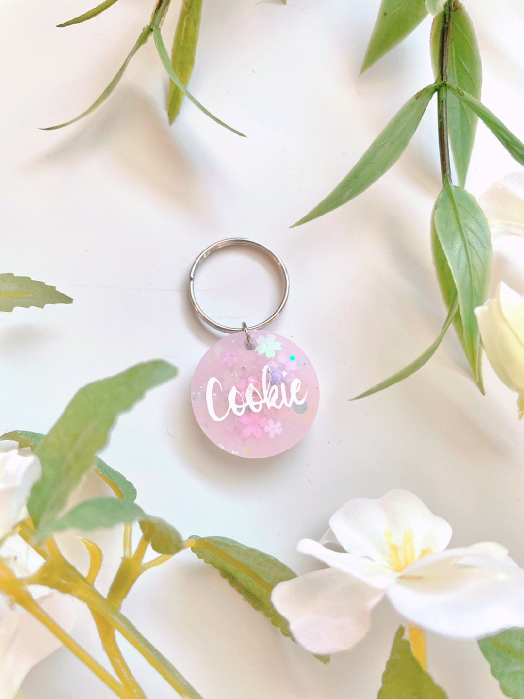 Custom Pink Kawaii Pet Tag Cute Pet Accessories Kawaii Cat/dog Tag - Etsy