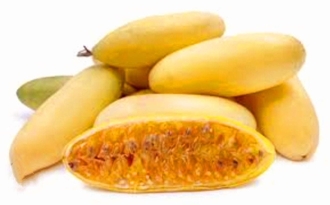 35 Banana Passiflora Fruit Seeds Pink Flower Maracuja Vine Fast Growing ...