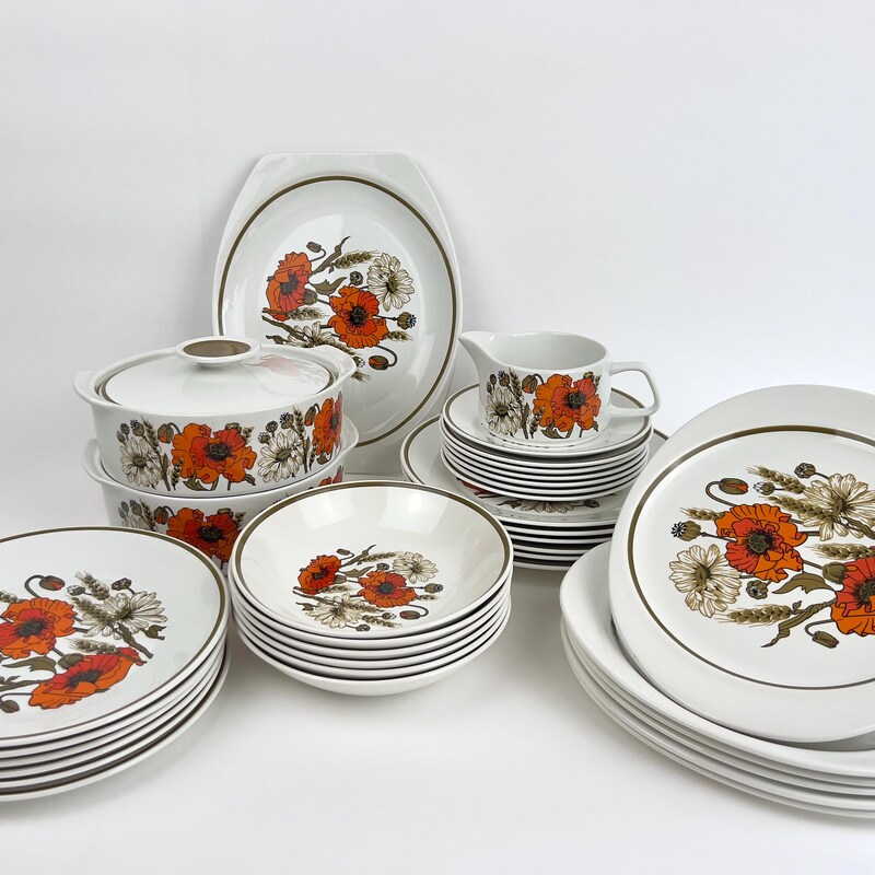 Poppy Dishes Dinnerware - Etsy UK