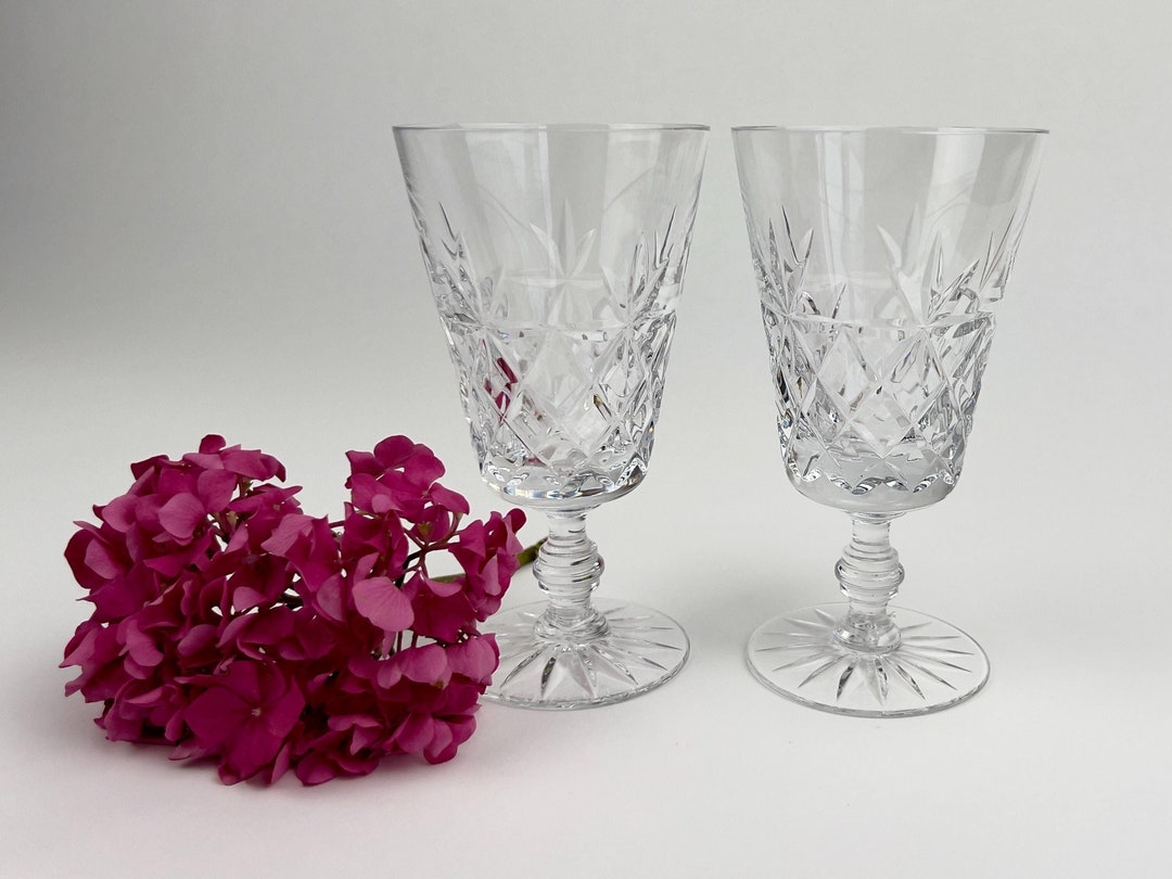 Vintage Crystal Stemware Glasses — Cut Crystal Barware, Cocktail or ...