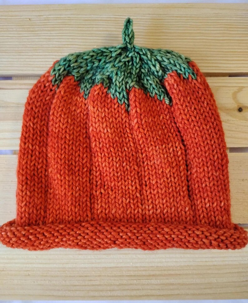 Knit Baby Toddler Pumpkin Hat Pattern, Easy Beginner (PDF Pattern) - Etsy