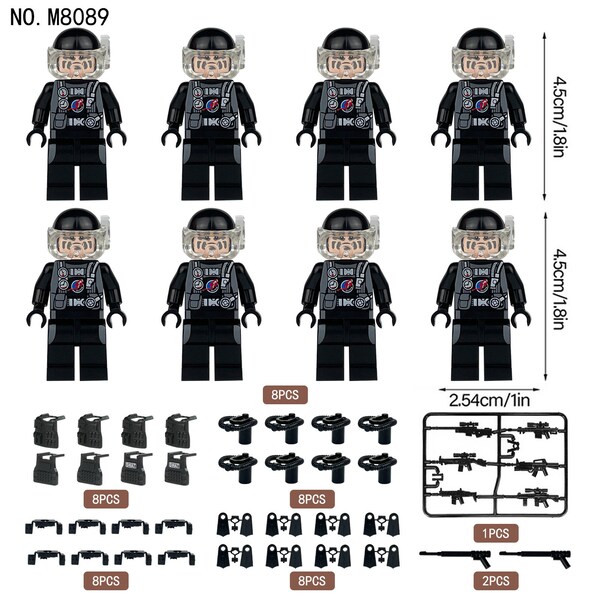 Legos Minifigures Swat - Etsy