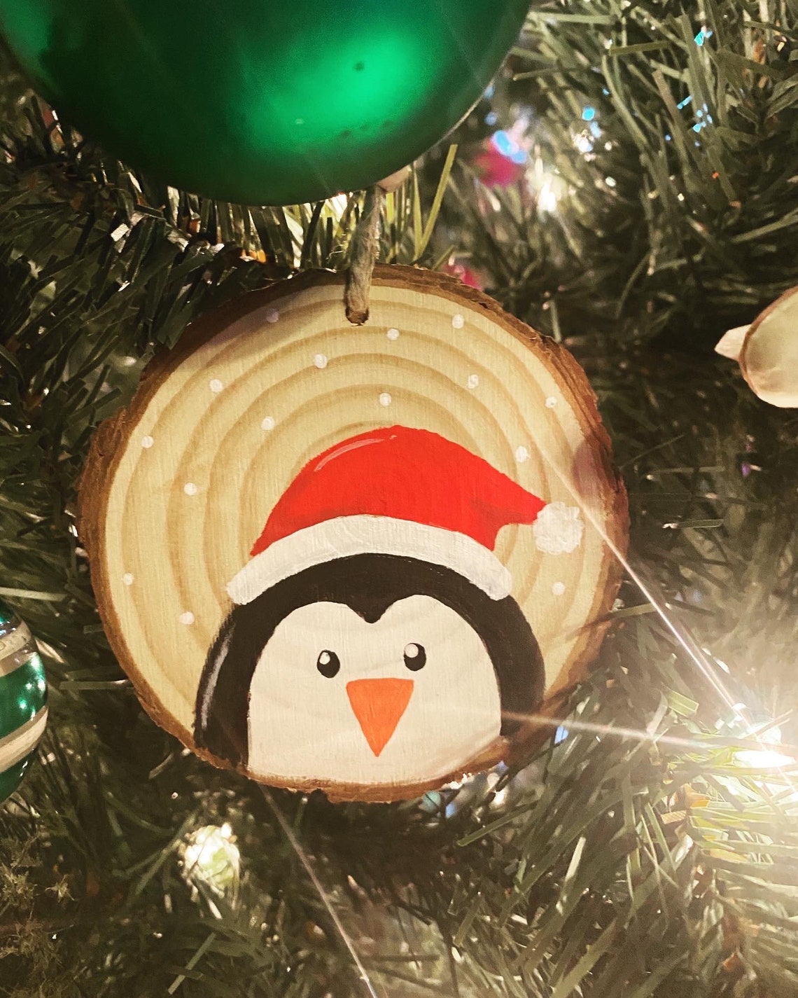 Hand Painted Wooden Christmas Ornaments - Etsy