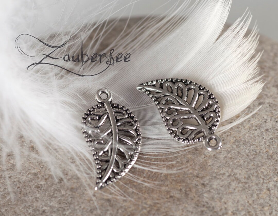 15 hojas pequeñas de color plateado 14 mm - Etsy España
