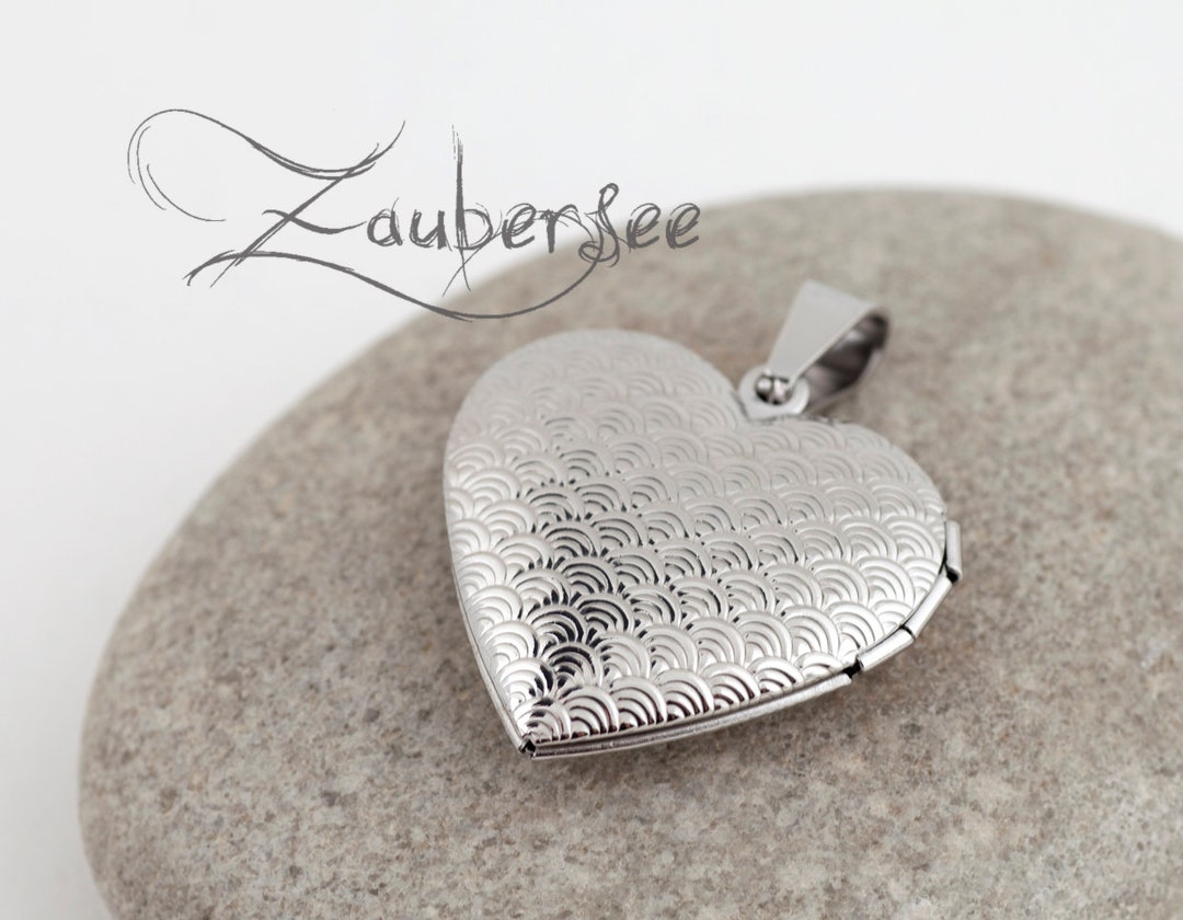 Medallion Heart Amulet Made of Stainless Steel - Etsy