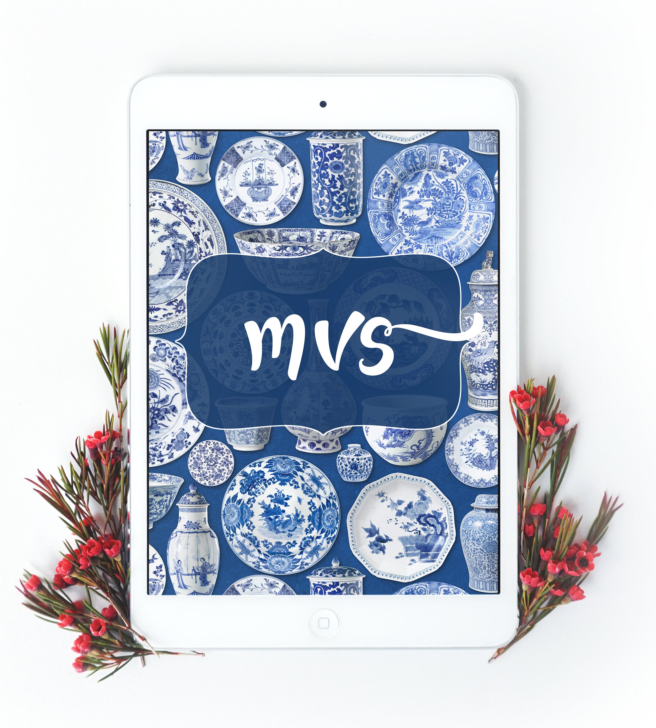 Custom Monogram Digital Notebook Cover for Goodnotes | Lockscreen ...