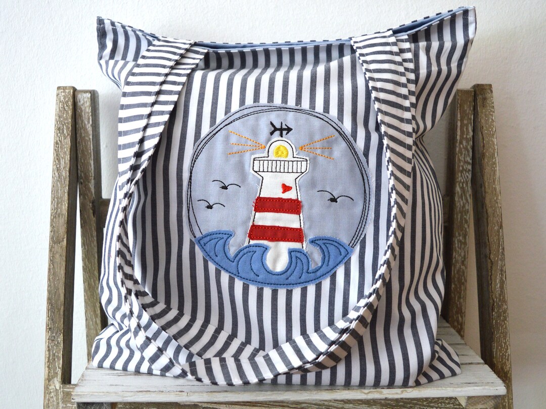 Embroidery File Doodle Applique Lighthouse - Etsy