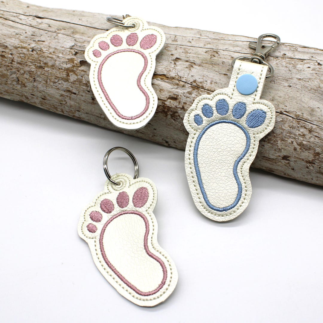 Embroidery File Foot Baby Keychain ITH Little Feet - Etsy